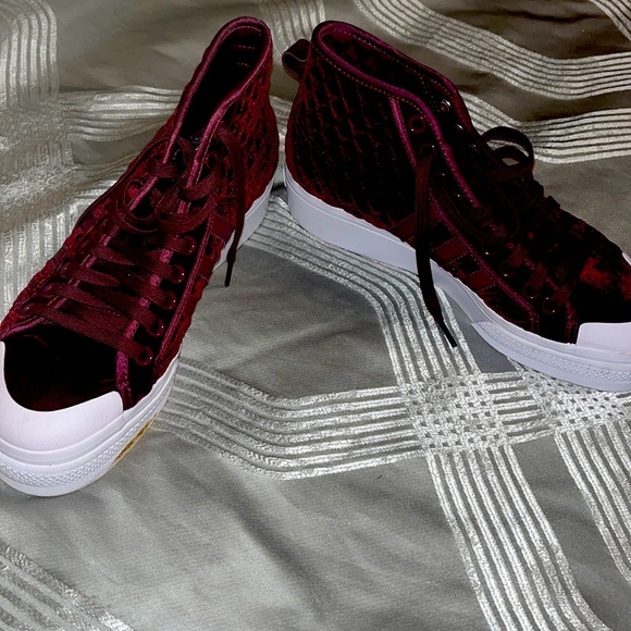 adidas | Shoes | Adidas Niza Deep Maroon High Top | Poshmark